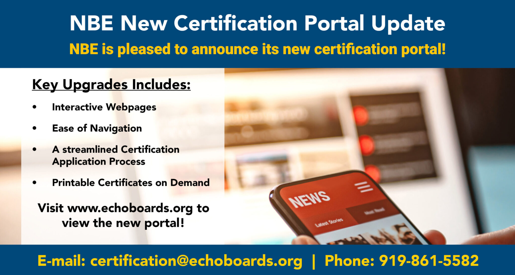 NBE New Certification Portal Update - National Board of ...